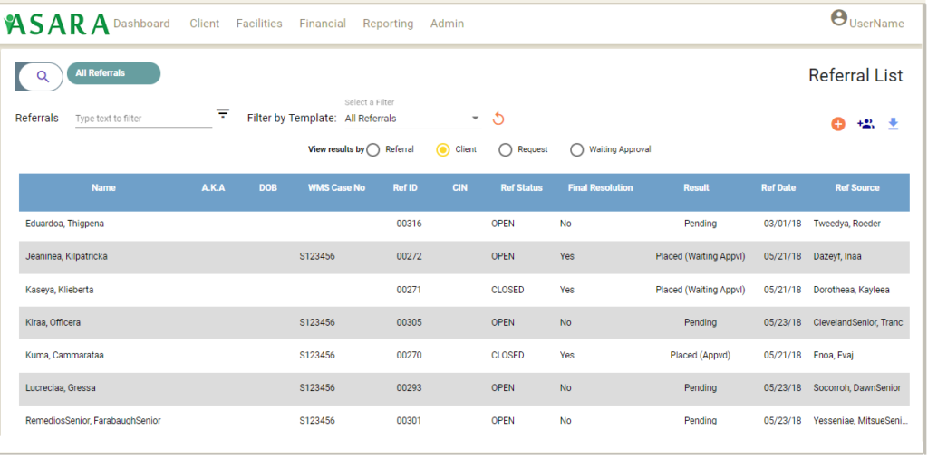 Referral & Intake Module - Fulton Street Software
